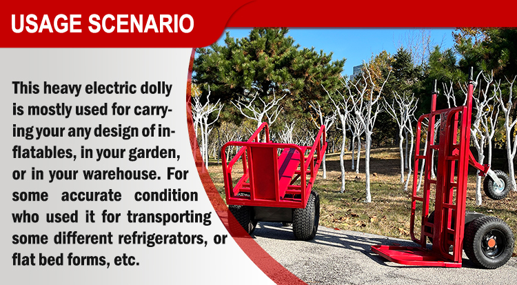 QTP500T electric inflatable dolly is to handle the heaviest inflatable work